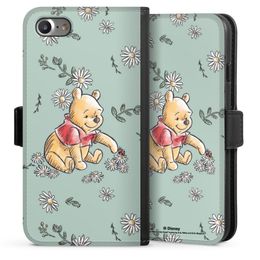 DeinDesign iPhone SE (2020) Handy Klapph&uuml;lle Handyh&uuml;lle aus Kunst Leder schwarz Flip Case Disney Official Licensed Product Winnie The Pooh Sideflip mit Lasche