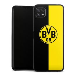 DeinDesign Galaxy A22 5G Handy Slim Case extra d&uuml;nn Silikon Handyh&uuml;lle schwarz H&uuml;lle Borussia Dortmund Bvb Coat Of Arms Silikon Slim Case