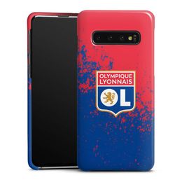 DeinDesign Galaxy S10 Handy Premium Case Smartphone Handyh&uuml;lle Schutzh&uuml;lle gl&auml;nzend Ol Olympique Lyonnais Official Licensed Product Premium Case