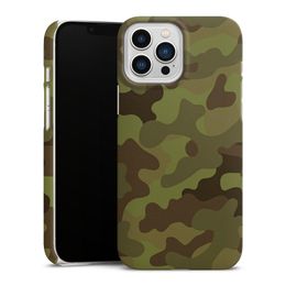 DeinDesign iPhone 13 Pro Max Handy Premium Case Smartphone Handyh&uuml;lle Schutzh&uuml;lle matt Camouflage Tarnmuster Army Premium Case