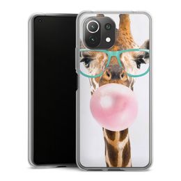 DeinDesign Xiaomi Mi 11 Lite 5G NE Handy Silikon H&uuml;lle Case transparent Handyh&uuml;lle Glasses Giraffe Animals Silikon Case