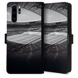 DeinDesign Huawei P30 Pro Handy Klapph&uuml;lle Handyh&uuml;lle aus Kunst Leder schwarz Flip Case Stadium Fcb Fc Bayern M&uuml;nchen Sideflip mit langer Lasche