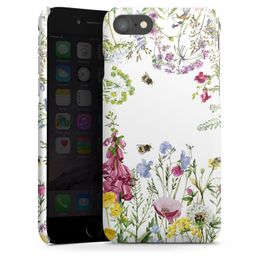 DeinDesign iPhone SE (2020) Handy Premium Case Smartphone Handyh&uuml;lle Schutzh&uuml;lle gl&auml;nzend Nature Flowers Meadow Premium Case