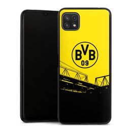DeinDesign Galaxy A22 5G Handy Slim Case extra d&uuml;nn Silikon Handyh&uuml;lle schwarz H&uuml;lle Merchandise Bvb Borussia Dortmund Silikon Slim Case