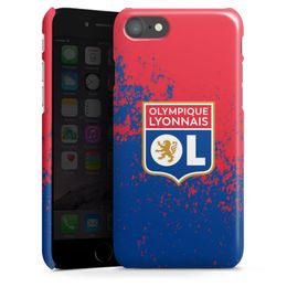 DeinDesign iPhone SE (2022) Handy Premium Case Smartphone Handyh&uuml;lle Schutzh&uuml;lle gl&auml;nzend Ol Olympique Lyonnais Official Licensed Product Premium Case
