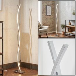 hofstein Geschwungene LED Stehlampe Velix mit X-Doppelst&auml;ben, 3000 Kelvin warmwei&szlig; Moderne Metallleuchte f&uuml;r Wohnzimmer und Schlafzimmer, warmwei&szlig;es Licht mit 3000 Kelvin und 4000 Lumen