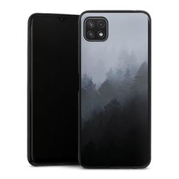 DeinDesign Galaxy A22 5G Handy Slim Case extra d&uuml;nn Silikon Handyh&uuml;lle schwarz H&uuml;lle Tree Nature Kunst Silikon Slim Case