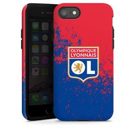 DeinDesign iPhone SE (2022) Handy Panzer Handyh&uuml;lle robuste Outdoor H&uuml;lle Schutzh&uuml;lle matt Ol Official Licensed Product Olympique Lyonnais Tough Case