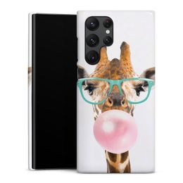 DeinDesign Galaxy S22 Ultra Handy Premium Case Smartphone Handyh&uuml;lle Schutzh&uuml;lle gl&auml;nzend Giraffe Animals Glasses Premium Case