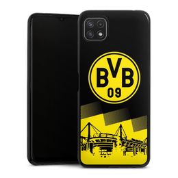 DeinDesign Galaxy A22 5G Handy Slim Case extra d&uuml;nn Silikon Handyh&uuml;lle schwarz H&uuml;lle Borussia Dortmund Stadium Bvb Silikon Slim Case