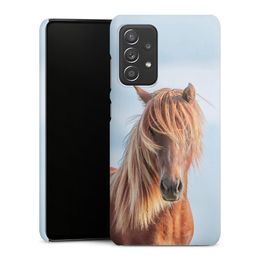 DeinDesign Galaxy A52s 5G Handy Premium Case Smartphone Handyh&uuml;lle Schutzh&uuml;lle matt Animals Animal Look Horse Premium Case