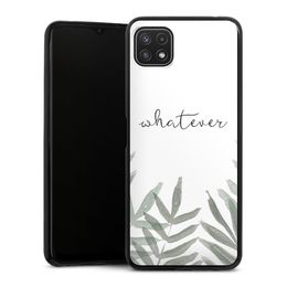 DeinDesign Galaxy A22 5G Handy Slim Case extra d&uuml;nn Silikon Handyh&uuml;lle schwarz H&uuml;lle Water Colour Jungle Palm Tree Silikon Slim Case