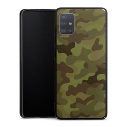 DeinDesign Galaxy A51 Handy Hard Case Schutzh&uuml;lle schwarz Smartphone Backcover Camouflage Tarnmuster Army Hard Case