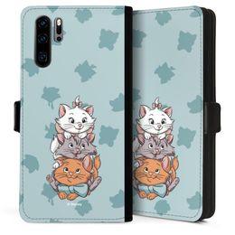 DeinDesign Huawei P30 Pro Handy Klapph&uuml;lle Handyh&uuml;lle aus Kunst Leder schwarz Flip Case Disney Aristocats Cat Sideflip mit langer Lasche