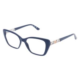 Guess GU50358 Brille Unisex | Fassung: Vollrand, Quadratisch, Blau Gl&auml;nzend