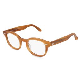 Fielmann AB 015 RN ROMEO Brille Unisex | Fassung: Vollrand, Oval, Honig Gestreift