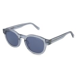 Gant GA00043 | Herren-Sonnenbrille | Fassung: Vollrand, Panto, Acetat, Grau | Glasfarbe: Blau