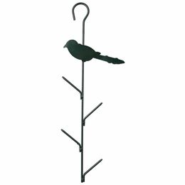 Meisenkn&ouml;delhalter Metall, f&uuml;r 4 Kn&ouml;del, Vogel, dunkelgr&uuml;n