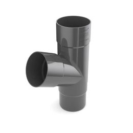 Regenrinne T-St&uuml;ck Graphit, Dachrinne System 90