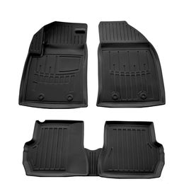 Boni-Shop&reg; Gummifu&szlig;matten Auto f&uuml;r FORD Fiesta (2002-2008), 3D, passgenaue Autofu&szlig;matten mit hohem Rand