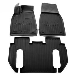 Boni-Shop&reg; Fu&szlig;matten Auto, Gummifu&szlig;matten 3D f&uuml;r TESLA Model X (6 Sitzer) (2015-...), passgenaue Autofu&szlig;matten