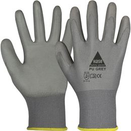 Montagehandschuhe, PU Handschuhe grau, Gr. 6, Arbeitshandschuhe Montage