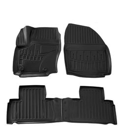 Boni-Shop&reg; Gummifu&szlig;matten Auto f&uuml;r FORD Galaxy (WA6) 2006-2015, 3D passgenau, mit hohem Rand, OWAL Clips