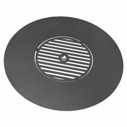 Grillplatte Feuerschale 102 cm, mit Grillrost 50 cm, Naturstahl
