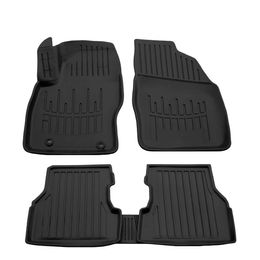 Boni-Shop&reg; Gummifu&szlig;matten Auto f&uuml;r FORD Focus II (C307) (2004-2011), 3D, passgenau, Polyurethan, Hochrand