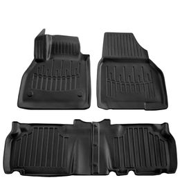 Boni-Shop&reg; Gummifu&szlig;matten Auto f&uuml;r Kangoo II (2008-2020), 3D, passgenau, Hochrand, geruchlos
