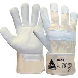 Arbeitshandschuhe, Leder, Gr. 9, robust, Beige