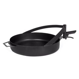 Feuerpfanne 50 cm, Pfanne f&uuml;r Feuerschale, Naturstahl Grillpfanne