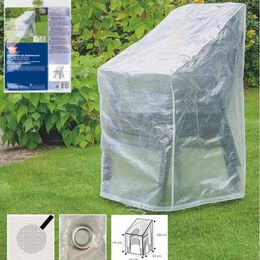 Boni-Shop&reg; Schutzh&uuml;lle Gartenm&ouml;bel, Abdeckhaube, transparent, f&uuml;r Stapelsessel ca. 65x65x110/150cm