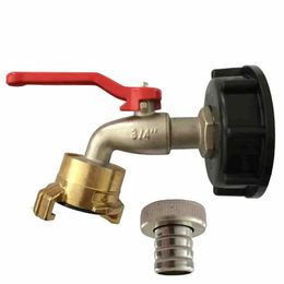 Boni-Shop&reg; IBC Container Adapter, S60 Hahn, 3/4 Zoll Wasserhahn Set