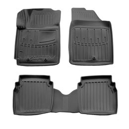 Boni-Shop&reg; Fu&szlig;matten Auto, 3D Gummimatten f&uuml;r HYUNDAI i10 (PA) (2007-2013), Polyurethan, rutschfest