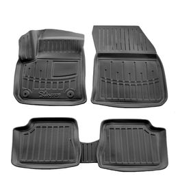 Boni-Shop&reg; Gummifu&szlig;matten Auto f&uuml;r OPEL Corsa-e (2019-2024), 3D, passgenau, Polyurethan, hohe Seitenwand