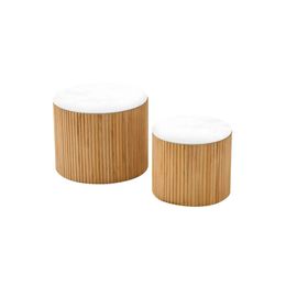 H&ouml;ffner Couchtisch 2er Set &brvbar; wei&szlig; &brvbar; Ma&szlig;e (cm): B: 50 H: 38,5 &raquo; H&ouml;ffner