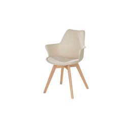 H&ouml;ffner Schalenstuhl mit Armlehnen Charly beige Ma&szlig;e (cm): B: 57 H: 83 T: 60.0 &raquo; H&ouml;ffner