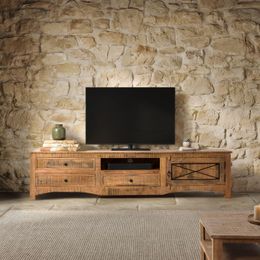 TV-Board Akazie 220x40x50 natur versiegelt NATURE OF SPIRIT #244