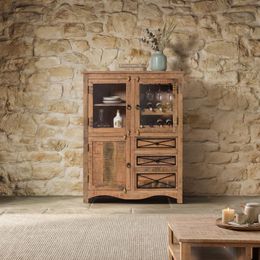 Highboard Akazie 106x45x136 natur versiegelt NATURE OF SPIRIT #313