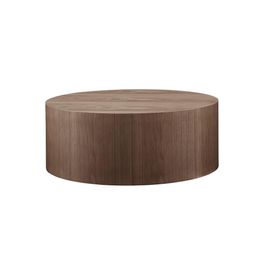 Livetastic Couchtisch, Walnuss, Holzwerkstoff, Holz, furniert, rund, 80x30x80 cm, Wohnzimmer, Wohnzimmertische, Couchtische