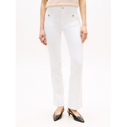 Tommy Hilfiger Damen Bootcut-Jeans "DNM CLR BOOTCUT RW"th optic wei&szlig;, Gr. 31, unifarben, Denim/Jeans, Obermaterial: 99% Baumwolle, 1% Elasthan, Jeans