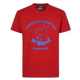 Dsquared2 - "Canadian Lifestyle" T-Shirt f&uuml;r Herren (Rot)