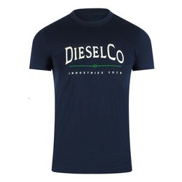 Diesel - "Industries" T-Shirt f&uuml;r Herren, Premium-Baumwolle (Dunkles Marineblau)