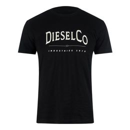 Diesel - "Industries" T-Shirt f&uuml;r Herren, Premium-Baumwolle (Schwarz)