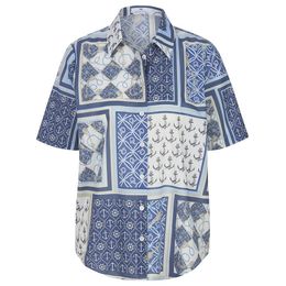 Peter Hahn - Bluse, blau, Gr. 42 / M - Baumwolle