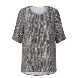 Peter Hahn - Bluse mit Rundhals-Ausschnitt, schwarz, Gr. 40 / M