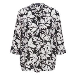 Basler - Bluse mit geschlitztem 3/4-Arm, schwarz, Gr. 46 / L