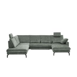 Kollektion Kraft Wohnlandschaft aus Mikrofaser Grace t&uuml;rkis/petrol Ma&szlig;e (cm): B: 332 H: 89 T: 220.0 &raquo; M&ouml;bel Kraft