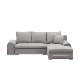 M&ouml;bel Kraft Ecksofa mit LED Beleuchtung Emma grau Ma&szlig;e (cm): B: 280 H: 96 T: 184.0 &raquo; M&ouml;bel Kraft